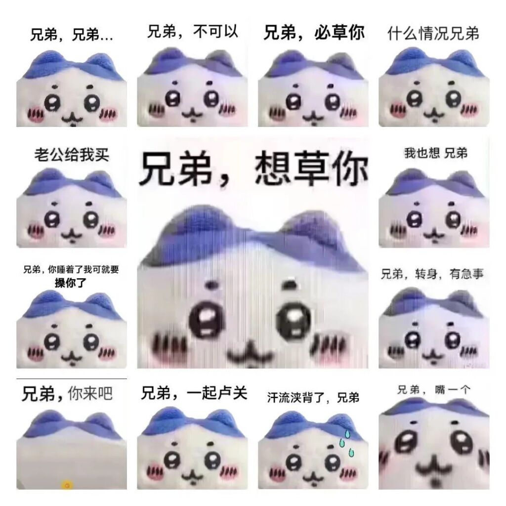 水手服鍋貼被關進金字塔冤獄 雜 論兄弟多有傳染力：早上在跟同事爭論吉伊卡哇跟泡泡馬特誰比較可愛我只用了一張兄弟梗圖 就贏下這局了 結果現在同事講話開頭都是兄弟 兄弟了 兄弟 救 
